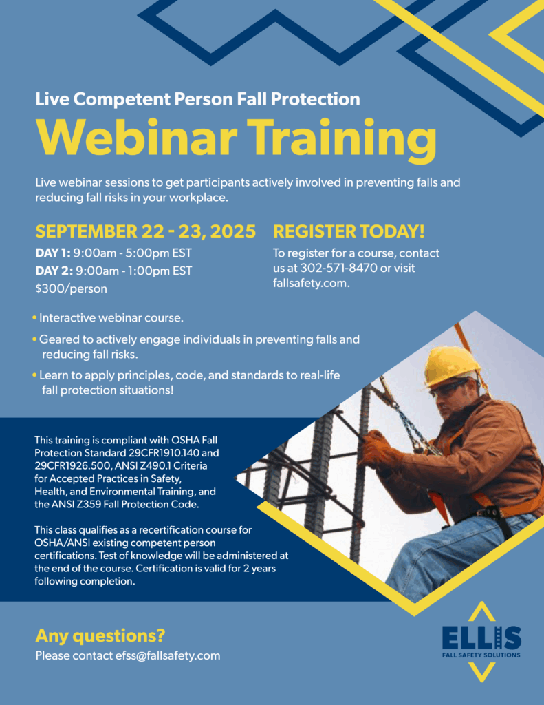 Live Competent Person Fall Protection Webinar Registration – September ...